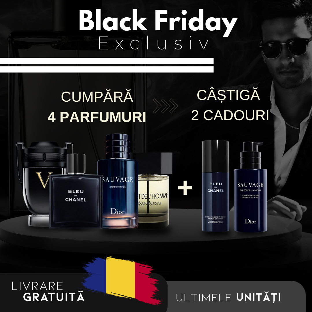 Cumpărați 1, primiți 6 - Invictus + Bleu de Chanel + Sauvage + La Nuit ...